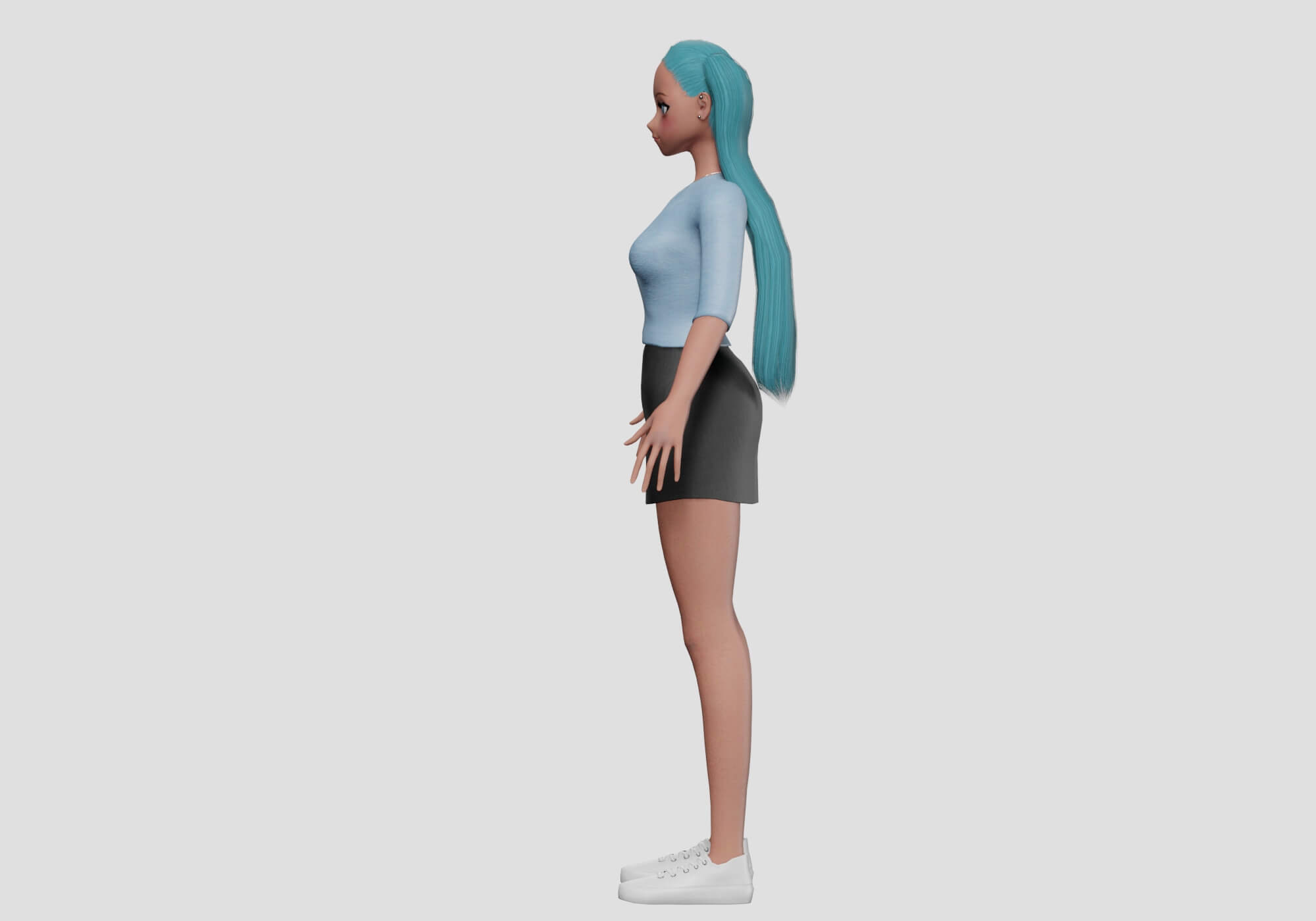 Basic Standard Girl V22507 - 3D Model by nickianimations