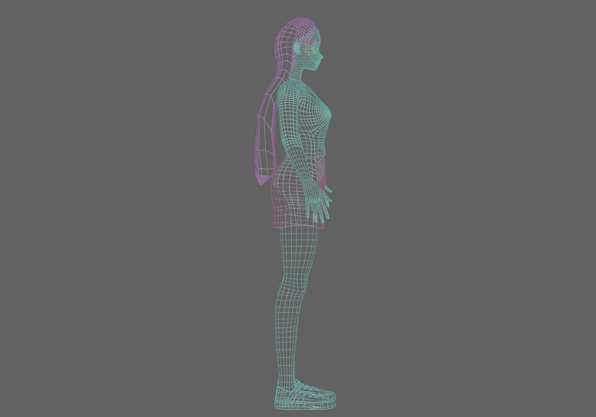 Basic Standard Girl V22507 - 3D Model by nickianimations