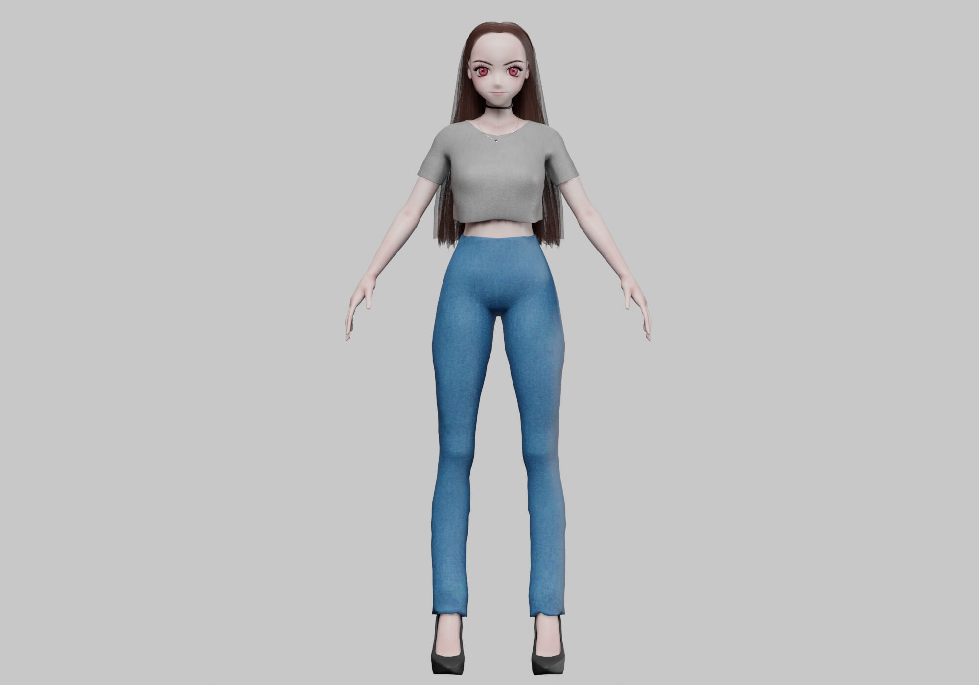 Basic Standard Girl V27774 - 3D Model by nickianimations