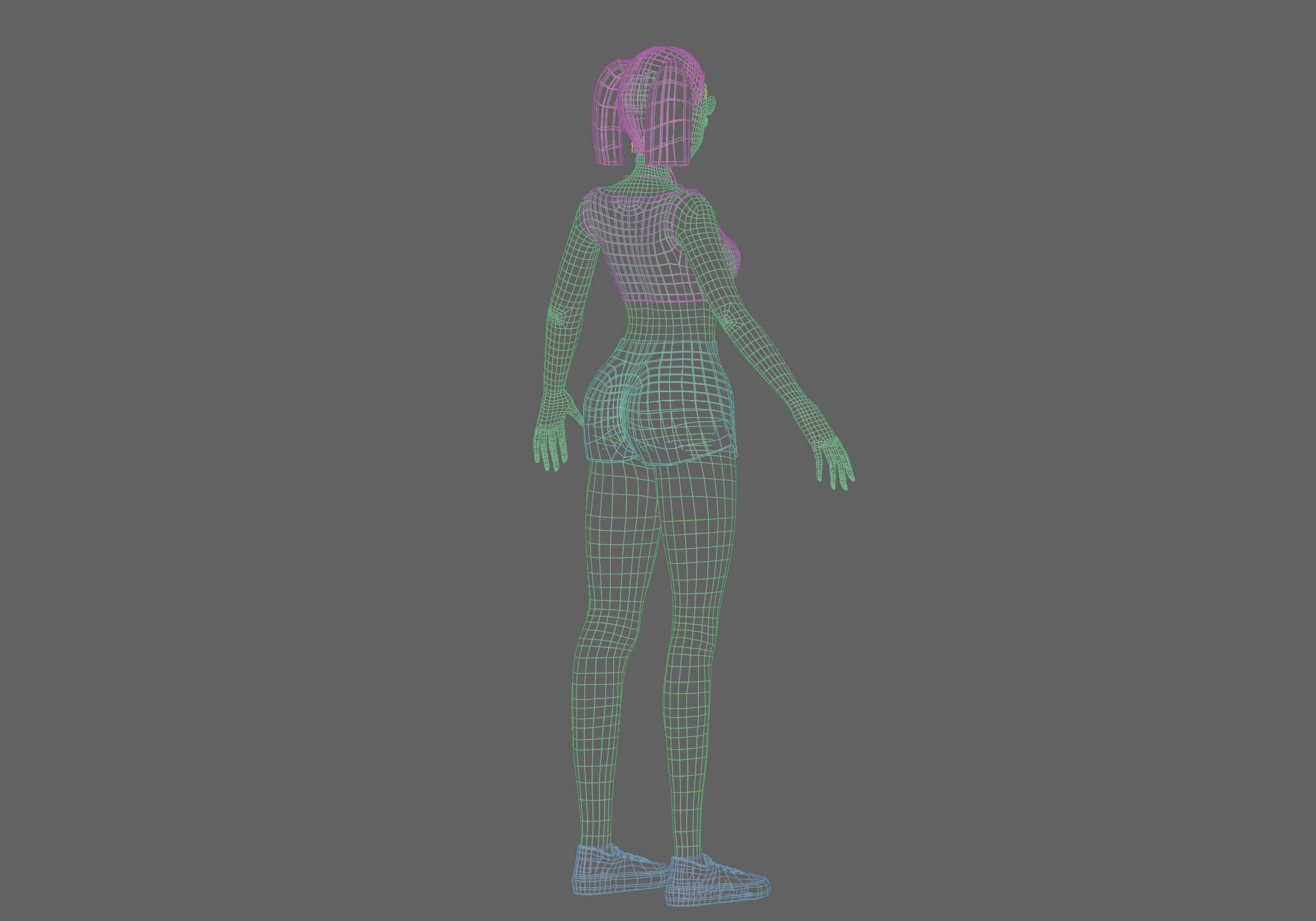 Basic Standard Girl V31499 - 3D Model by nickianimations