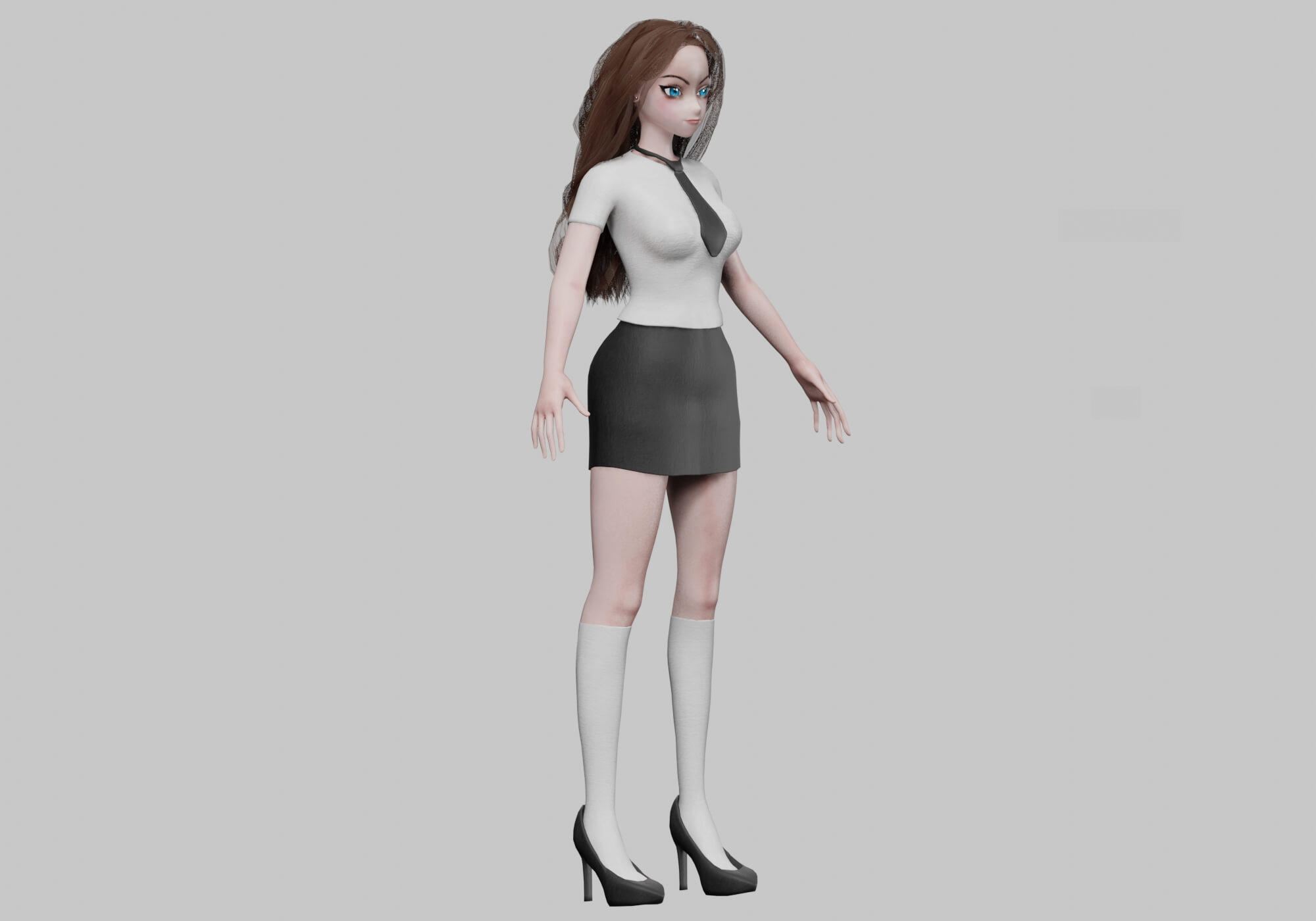Basic Standard Girl V33462 - 3D Model by nickianimations