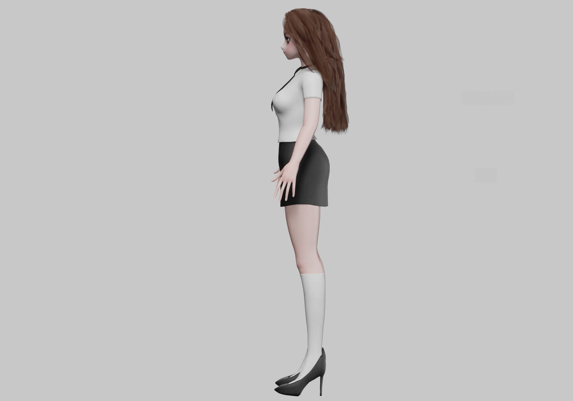 Basic Standard Girl V33462 - 3D Model by nickianimations