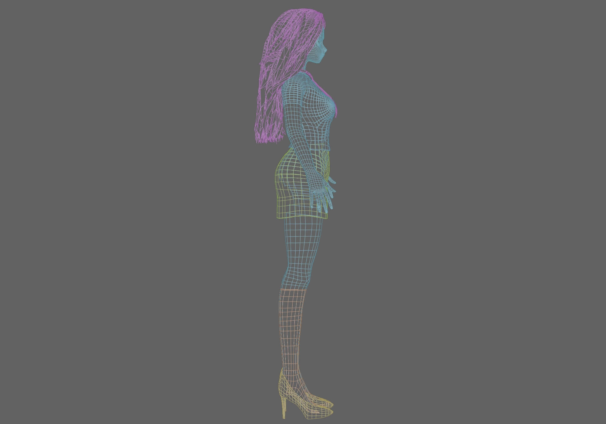 Basic Standard Girl V33462 - 3D Model by nickianimations