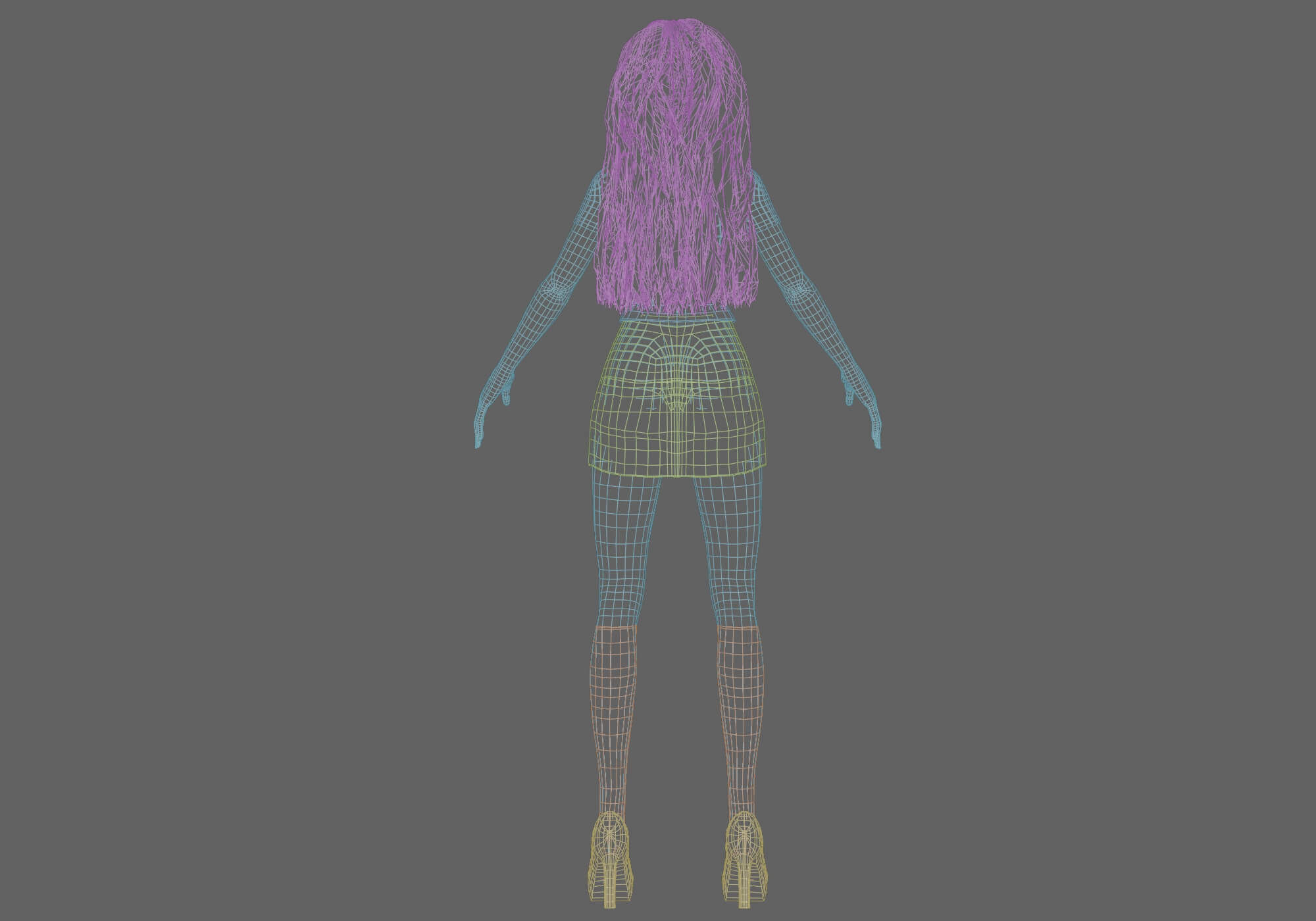Basic Standard Girl V33462 - 3D Model by nickianimations