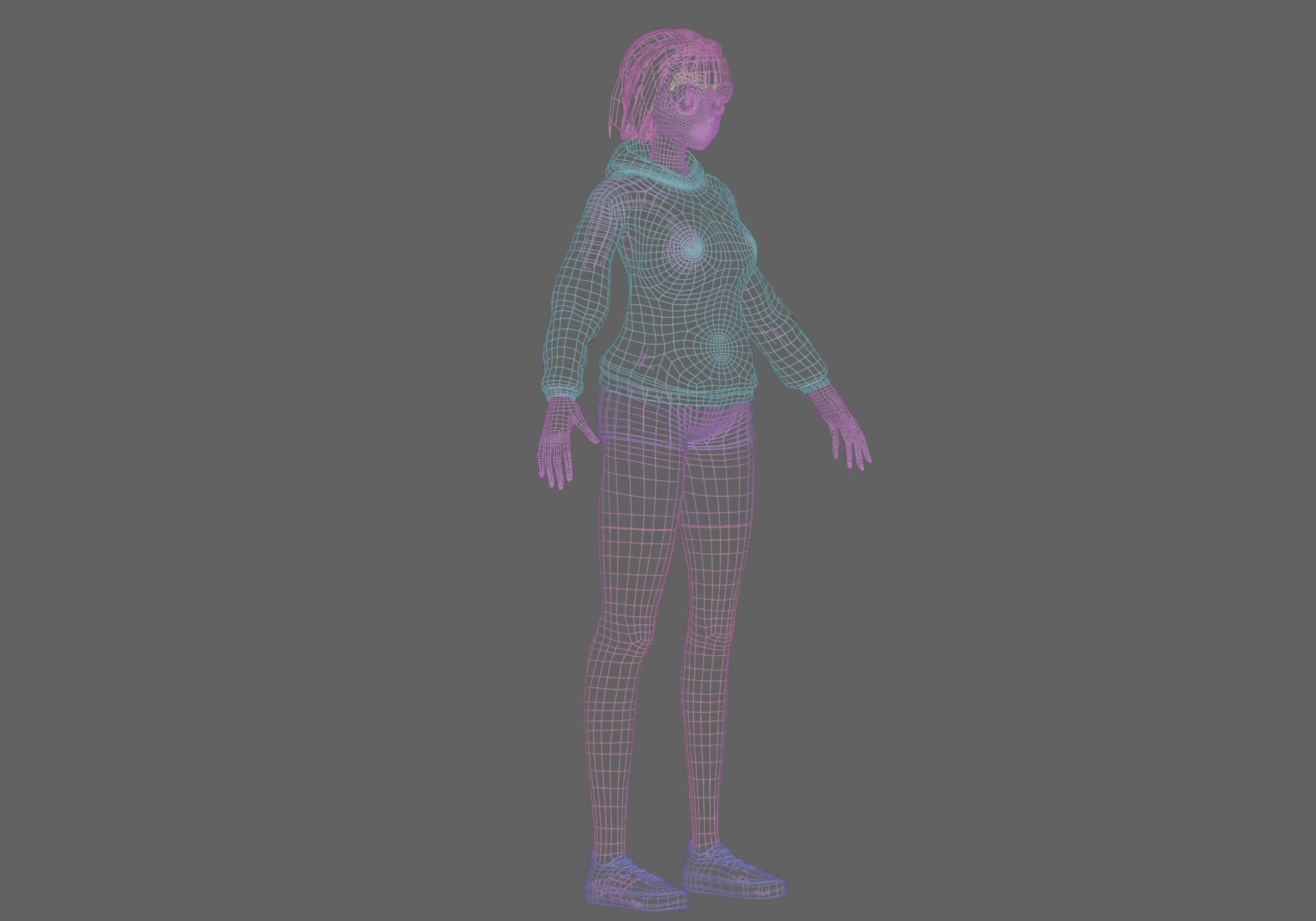Basic Standard Girl V34862 - 3D Model by nickianimations