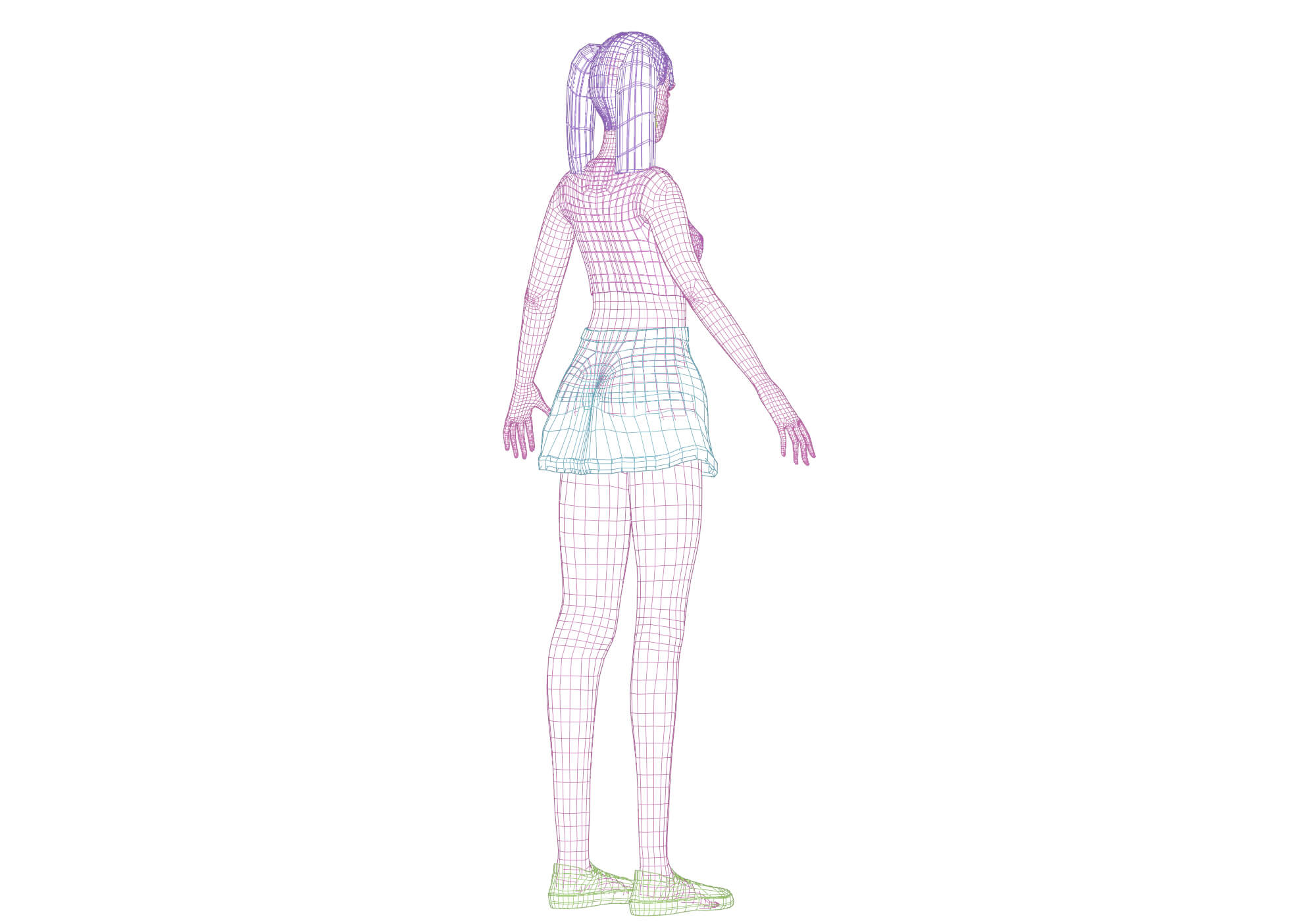 Basic Standard Woman V21719 - 3D Model by nickianimations