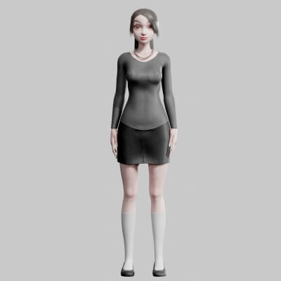 Basic Standard Woman V22683 - 3D Model by nickianimations