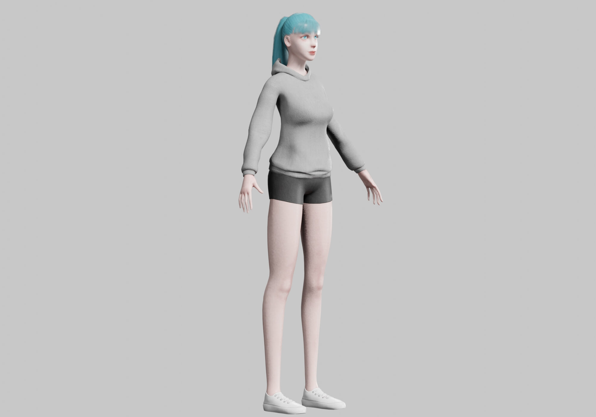 Basic Standard Woman V23075 - 3D Model by nickianimations