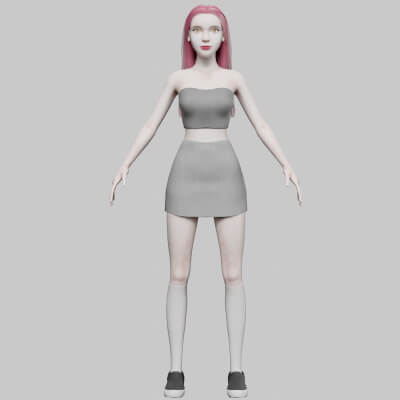 Basic Standard Woman V28250 - 3D Model by nickianimations