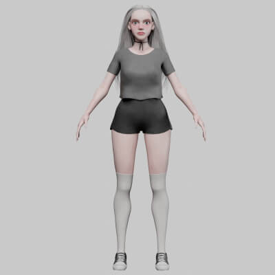 Basic Standard Woman V33016 - 3D Model by nickianimations