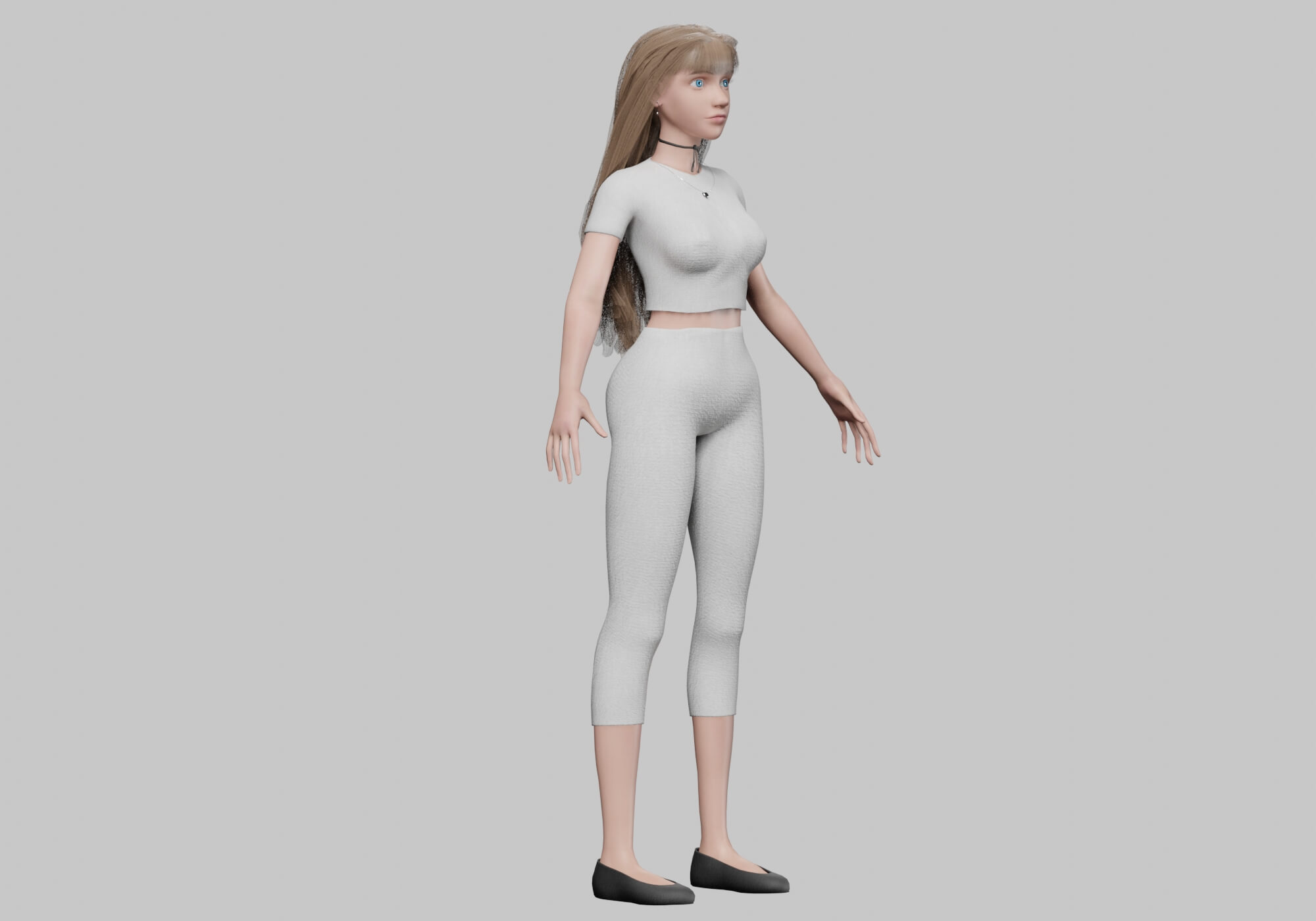 Basic Sweet Woman V30723 - 3D Model by nickianimations