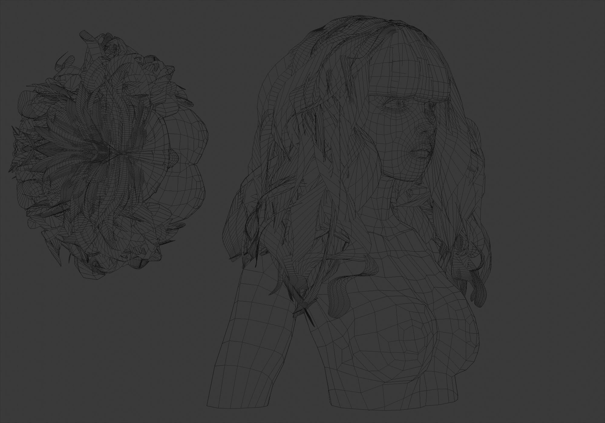 Basic Wavy Hairstyle V62869 - 3D Model by nickianimations