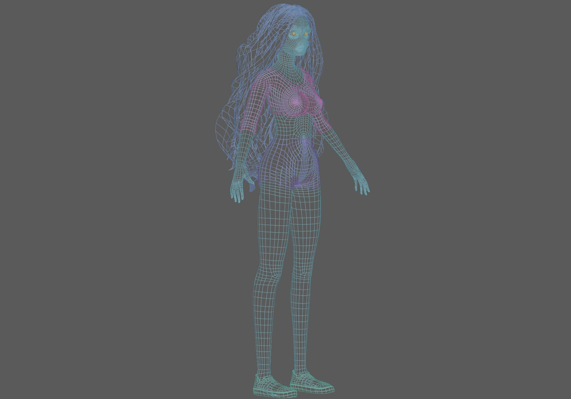 Basic Young Woman V34153 - 3D Model by nickianimations