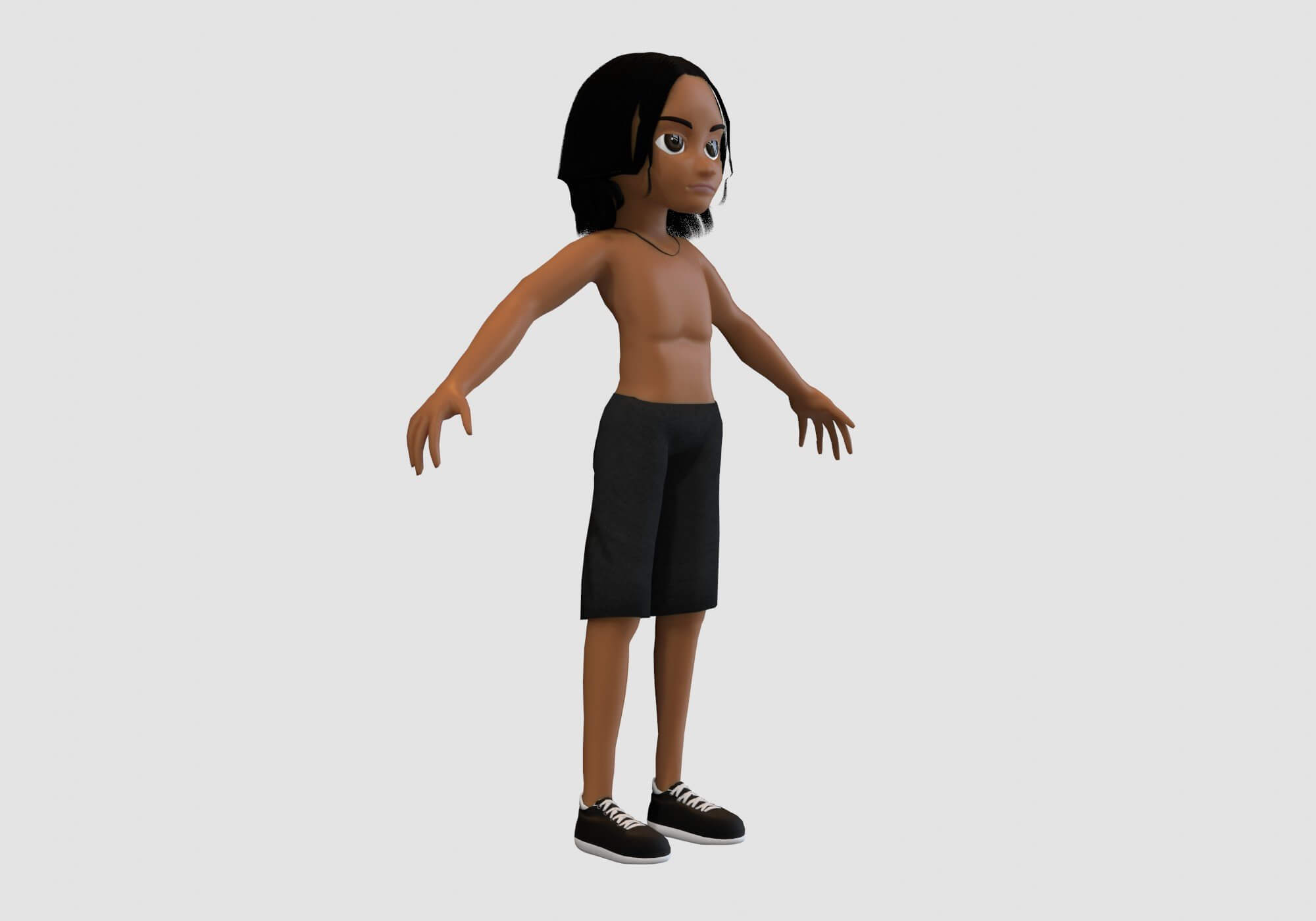 Beach Cartoon Boy - 3D Model by nickianimations