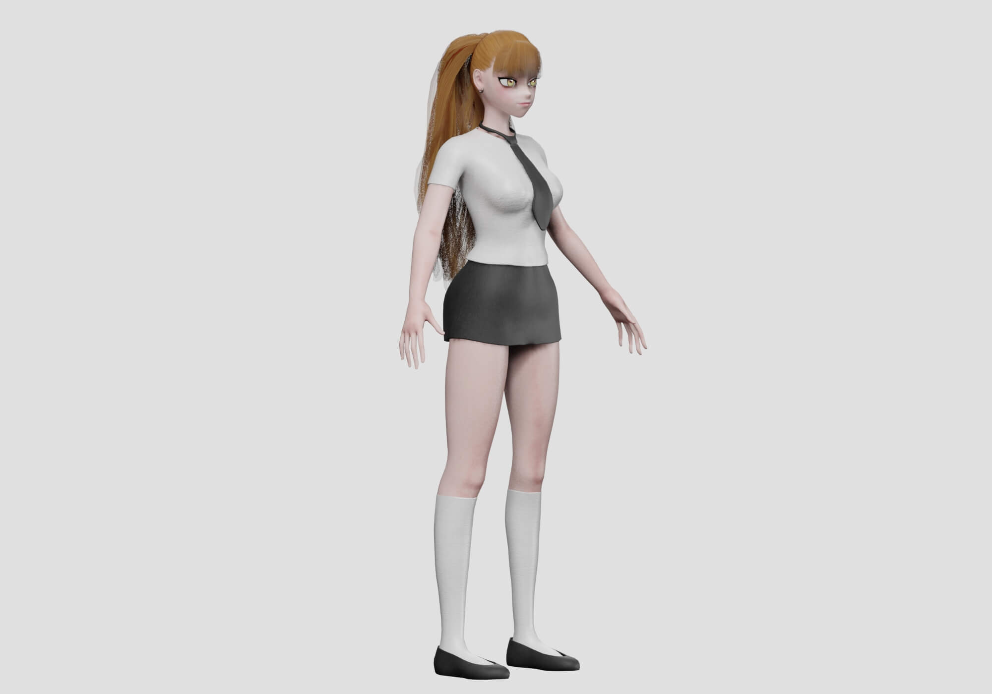 Beautiful Anime Girl V29152 - 3D Model by nickianimations