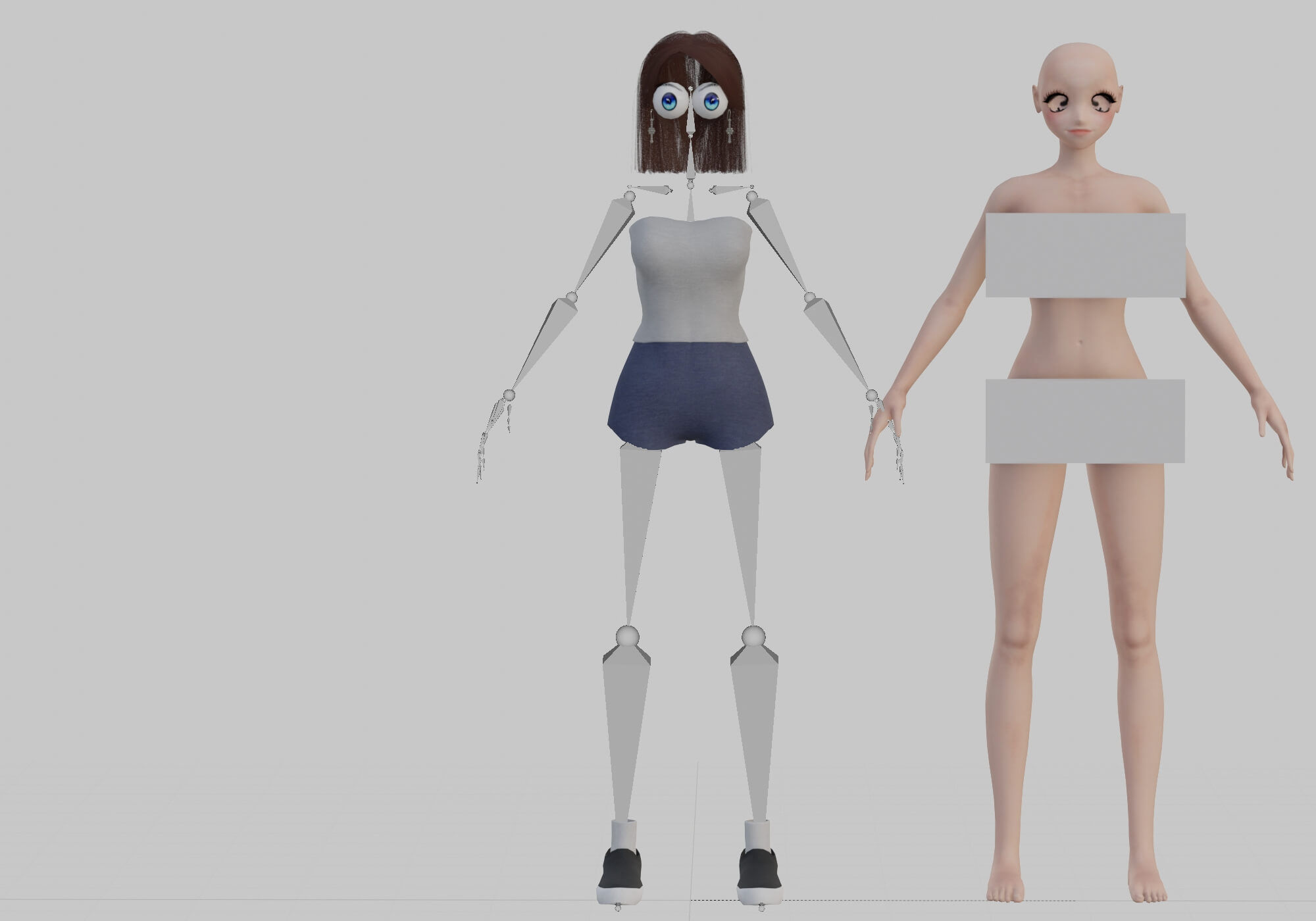 Beautiful Basic Girl V28280 - 3D Model by nickianimations