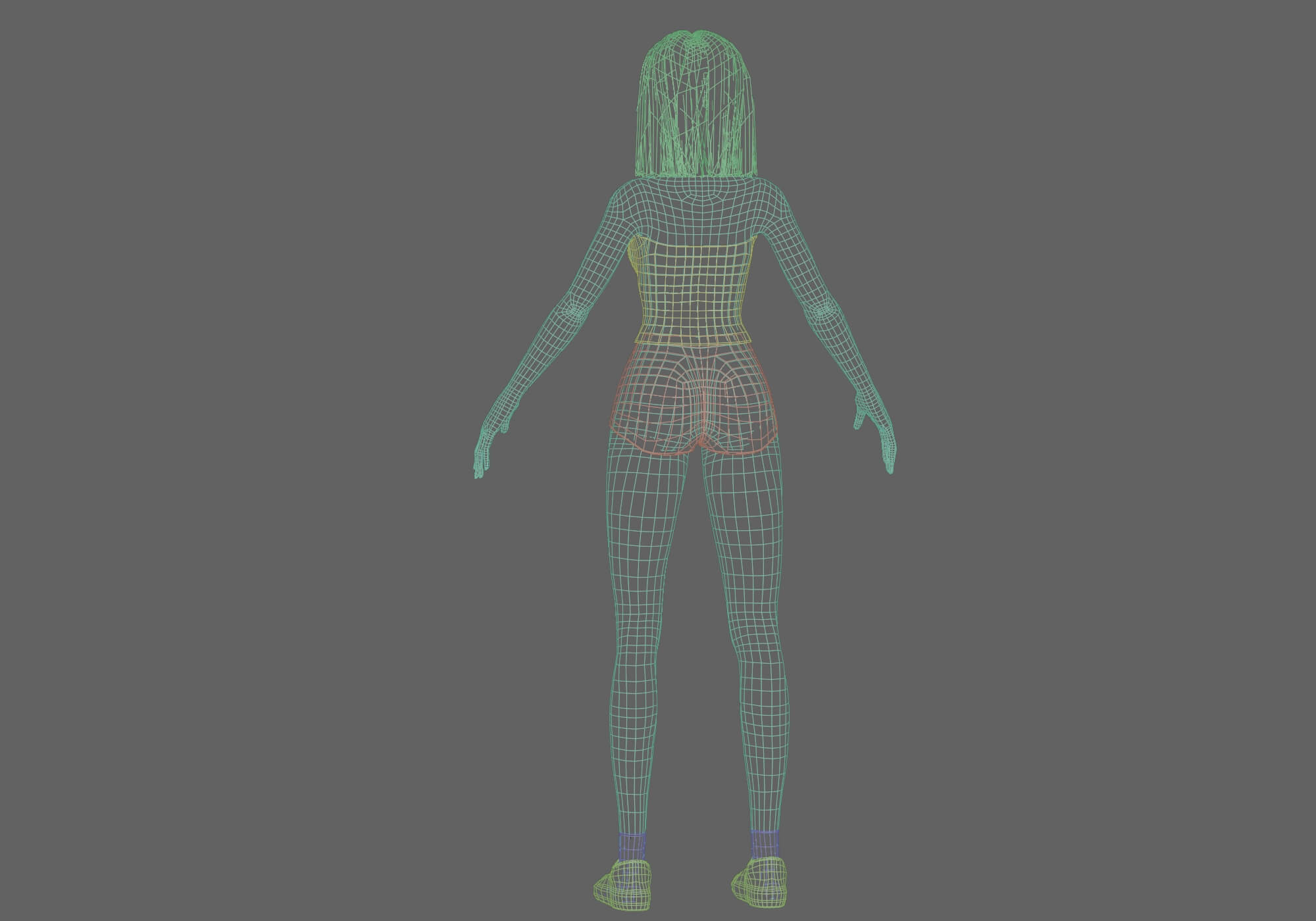 Beautiful Basic Girl V28280 - 3D Model by nickianimations