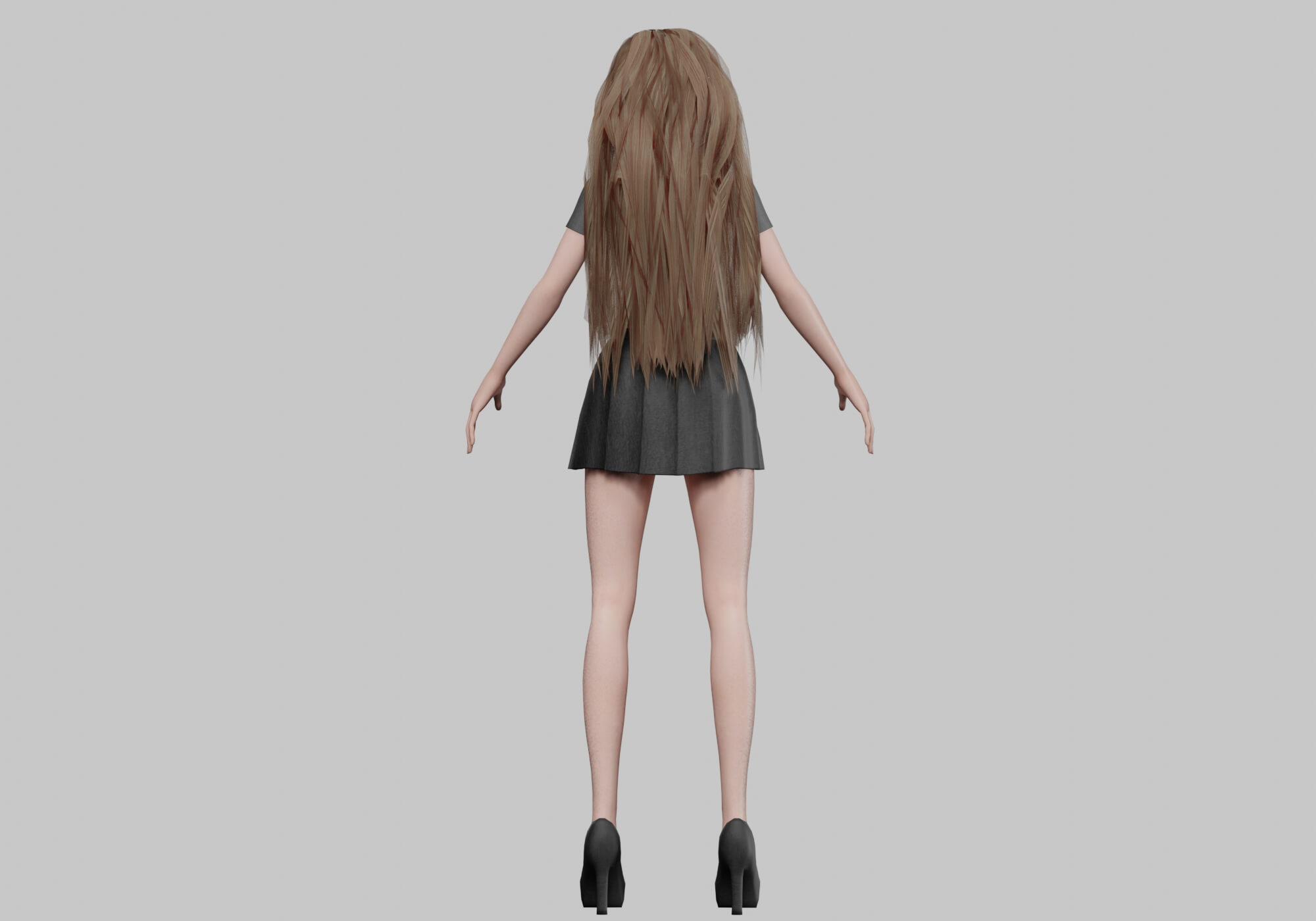 Beautiful Basic Girl V31406 - 3D Model by nickianimations