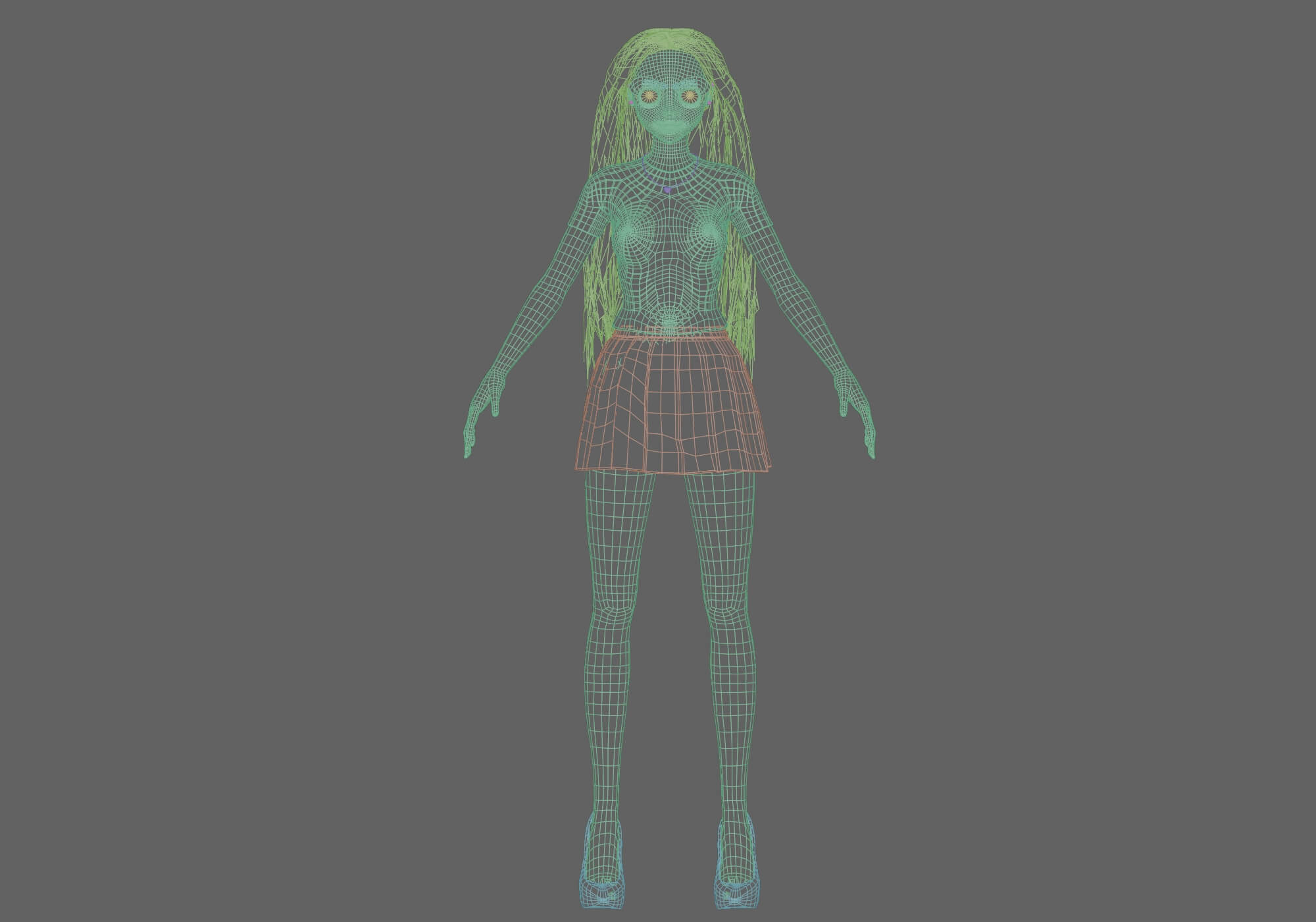 Beautiful Basic Girl V31406 - 3D Model by nickianimations