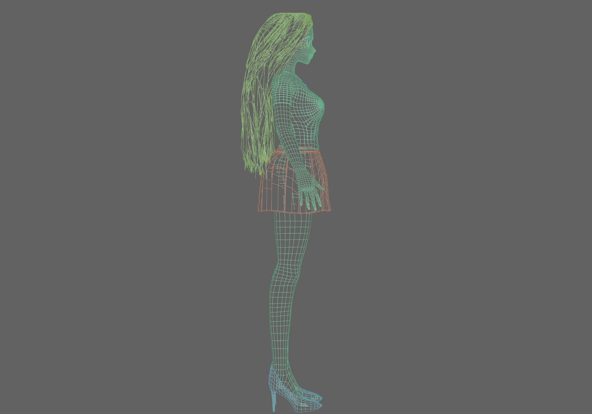 Beautiful Basic Girl V31406 - 3D Model by nickianimations