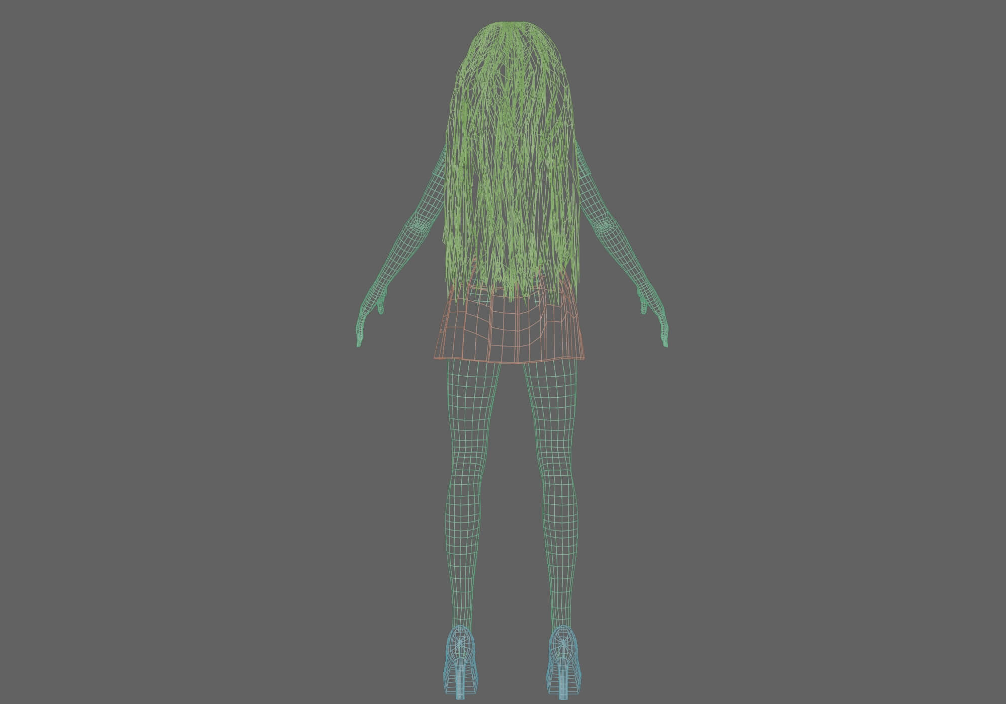Beautiful Basic Girl V31406 - 3D Model by nickianimations