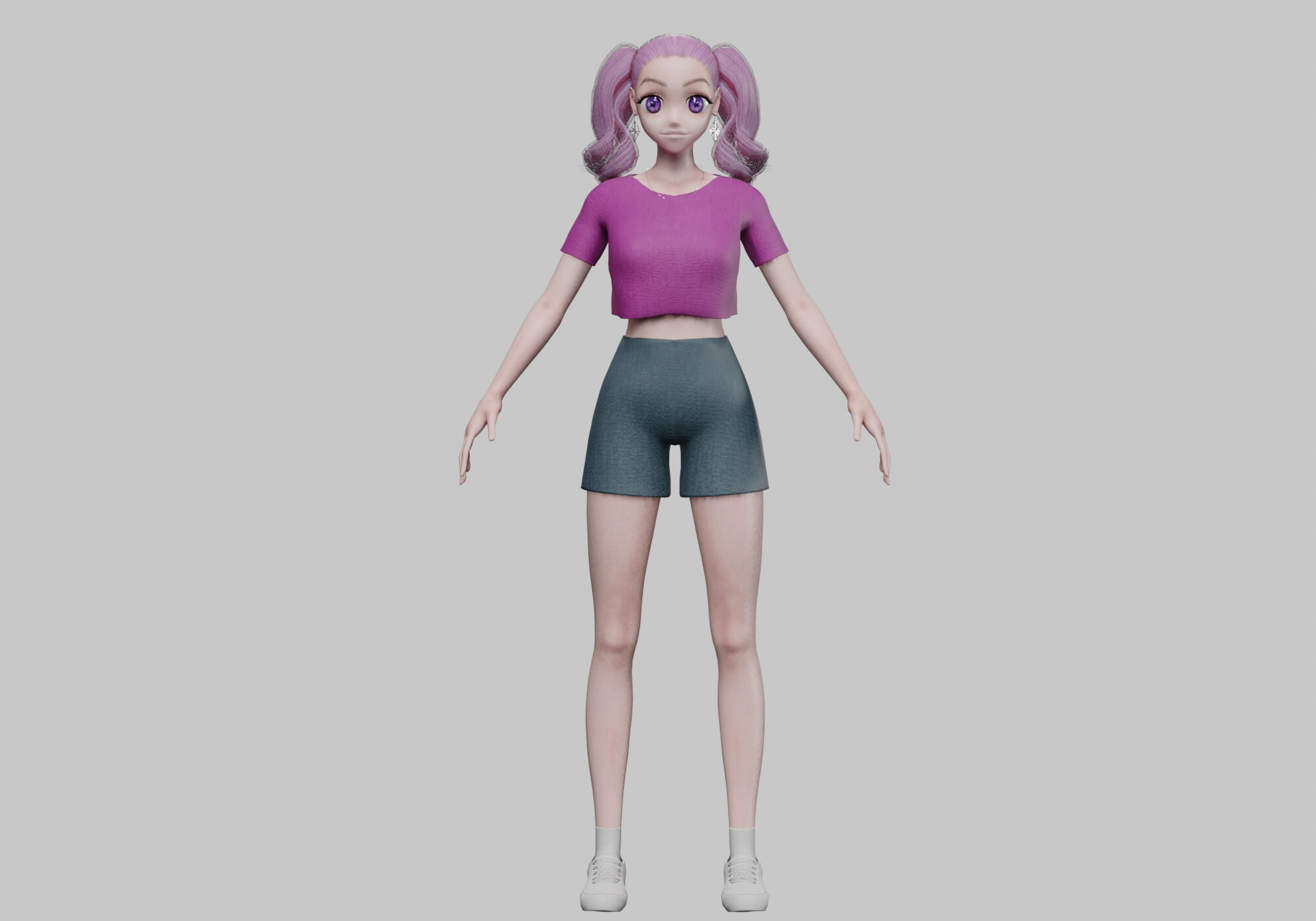 Beautiful Basic Girl V32458 - 3D Model by nickianimations