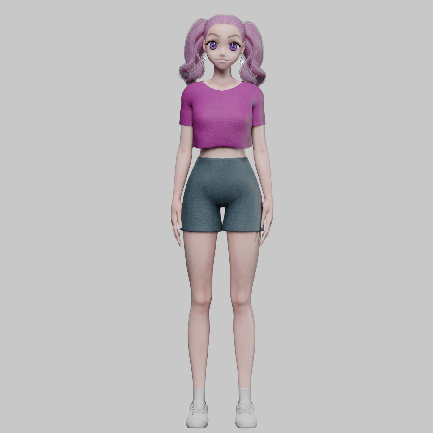 Beautiful Basic Girl V32458 - 3D Model by nickianimations