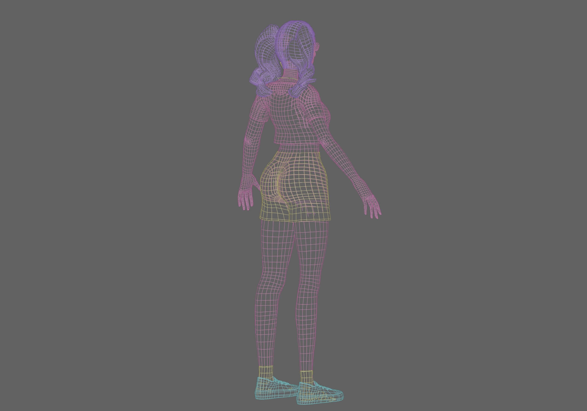 Beautiful Basic Girl V32458 - 3D Model by nickianimations