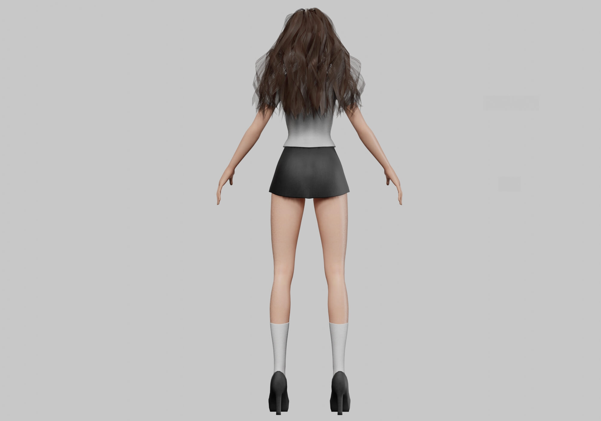 Beautiful Basic Girl V32696 - 3D Model by nickianimations