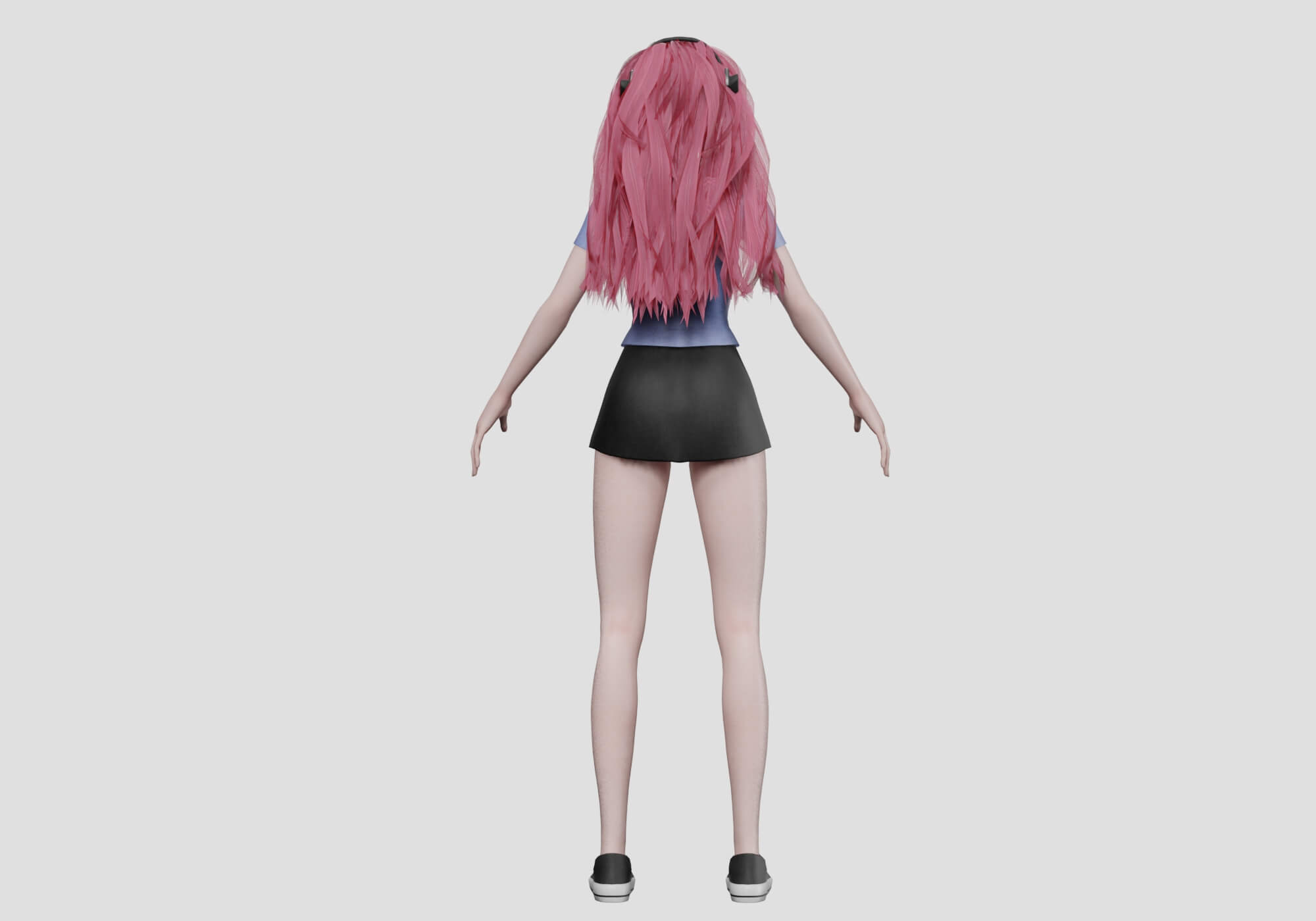Beautiful Basic Girl V35124 - 3D Model by nickianimations