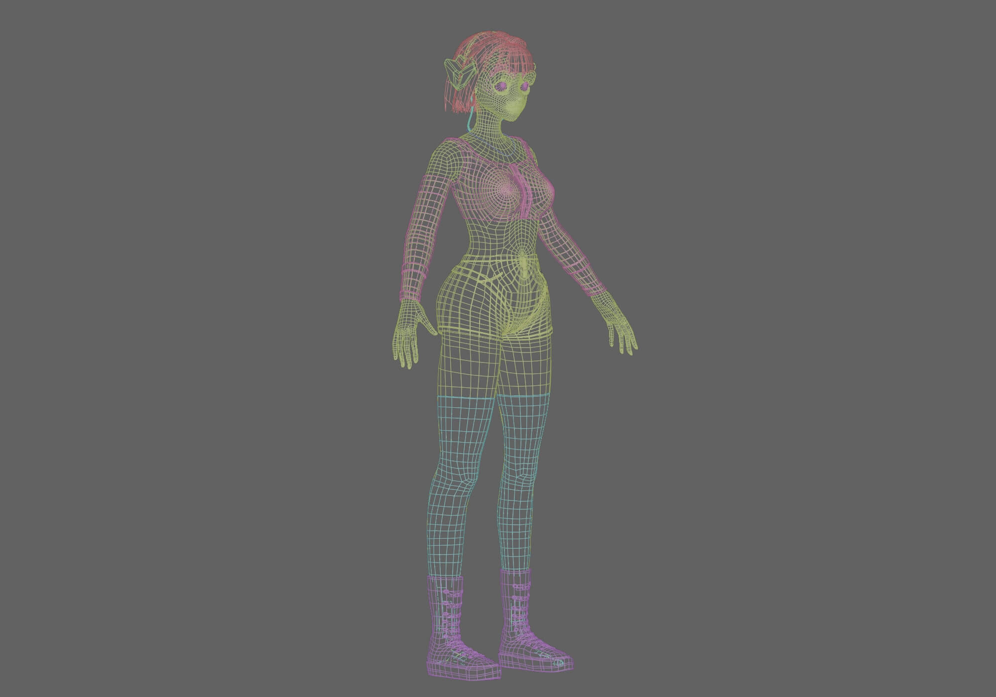 Beautiful Basic Girl V35191 - 3D Model by nickianimations
