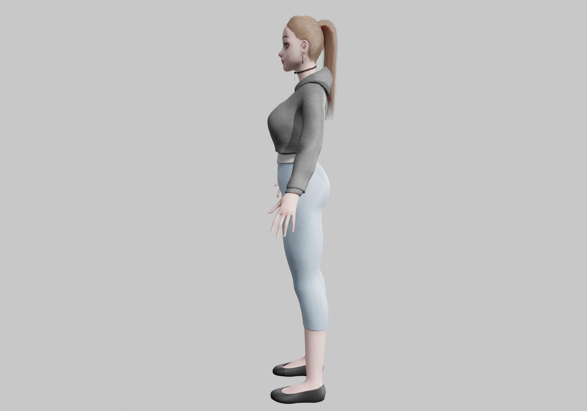 Beautiful Basic Woman V24597 - 3D Model by nickianimations
