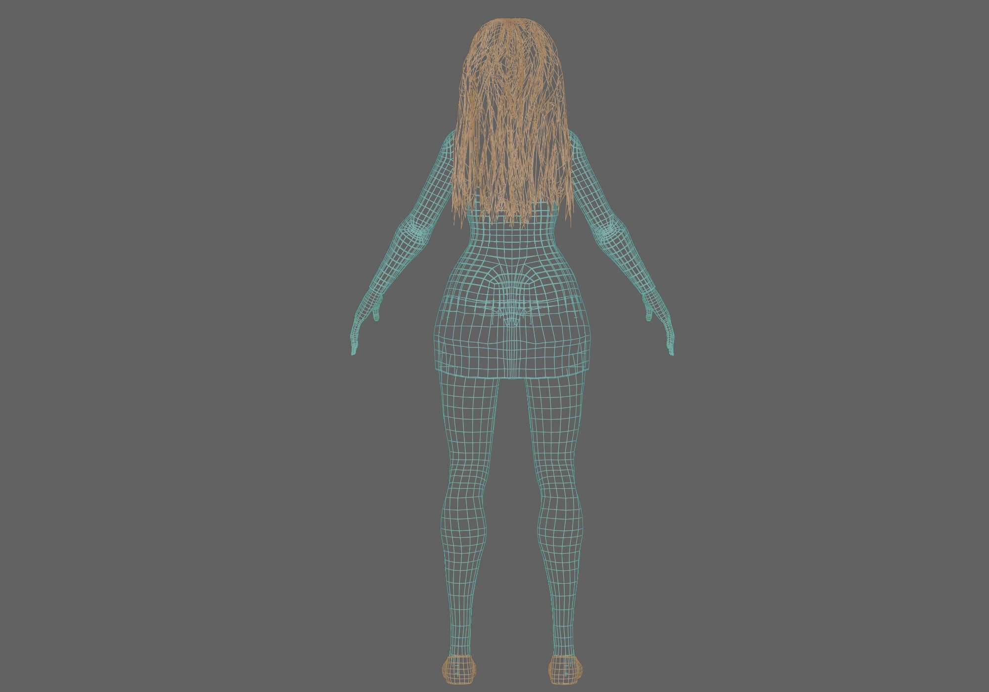 Beautiful Basic Woman V32497 - 3D Model by nickianimations
