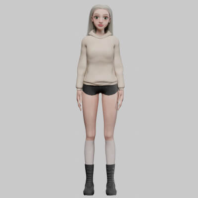 Beautiful Basic Woman V37009 - 3D Model by nickianimations