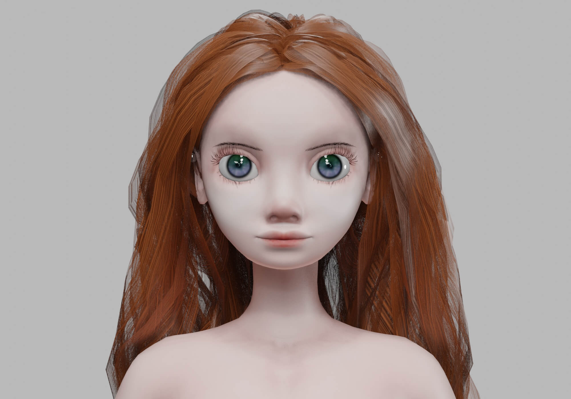 Beautiful Cartoon Woman V35328 - 3D Model by nickianimations