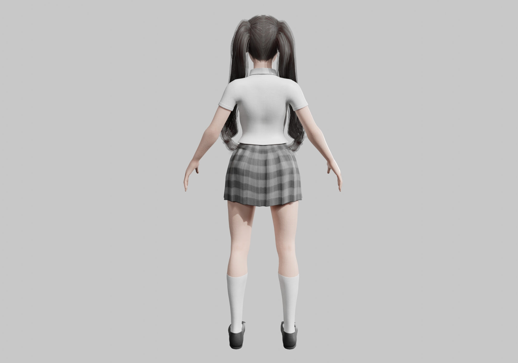 Beautiful School Woman V30057 - 3D Model by nickianimations