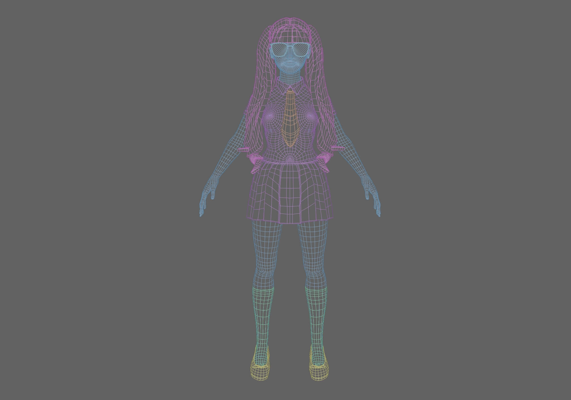 Beautiful School Woman V30057 - 3D Model by nickianimations