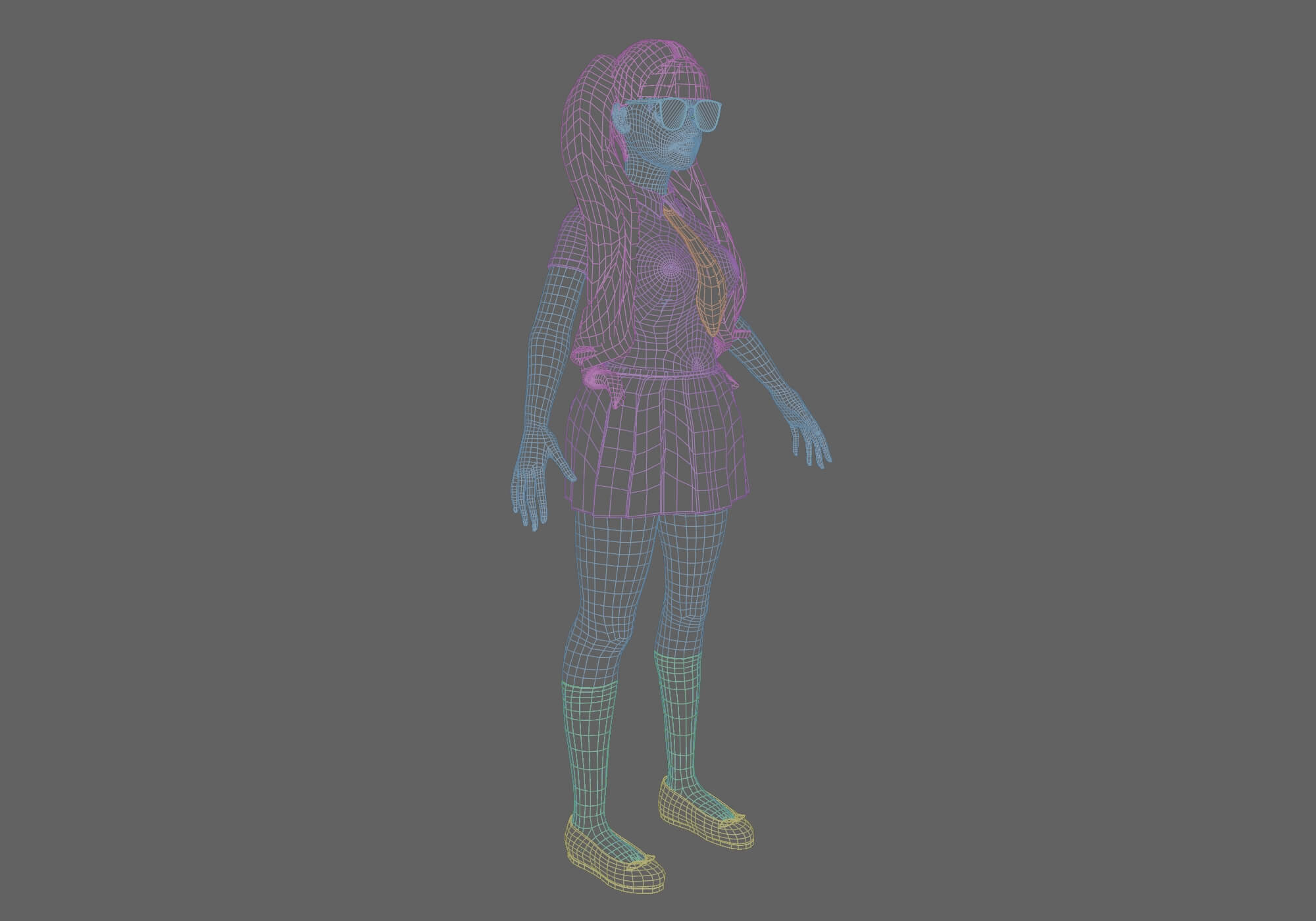 Beautiful School Woman V30057 - 3D Model by nickianimations