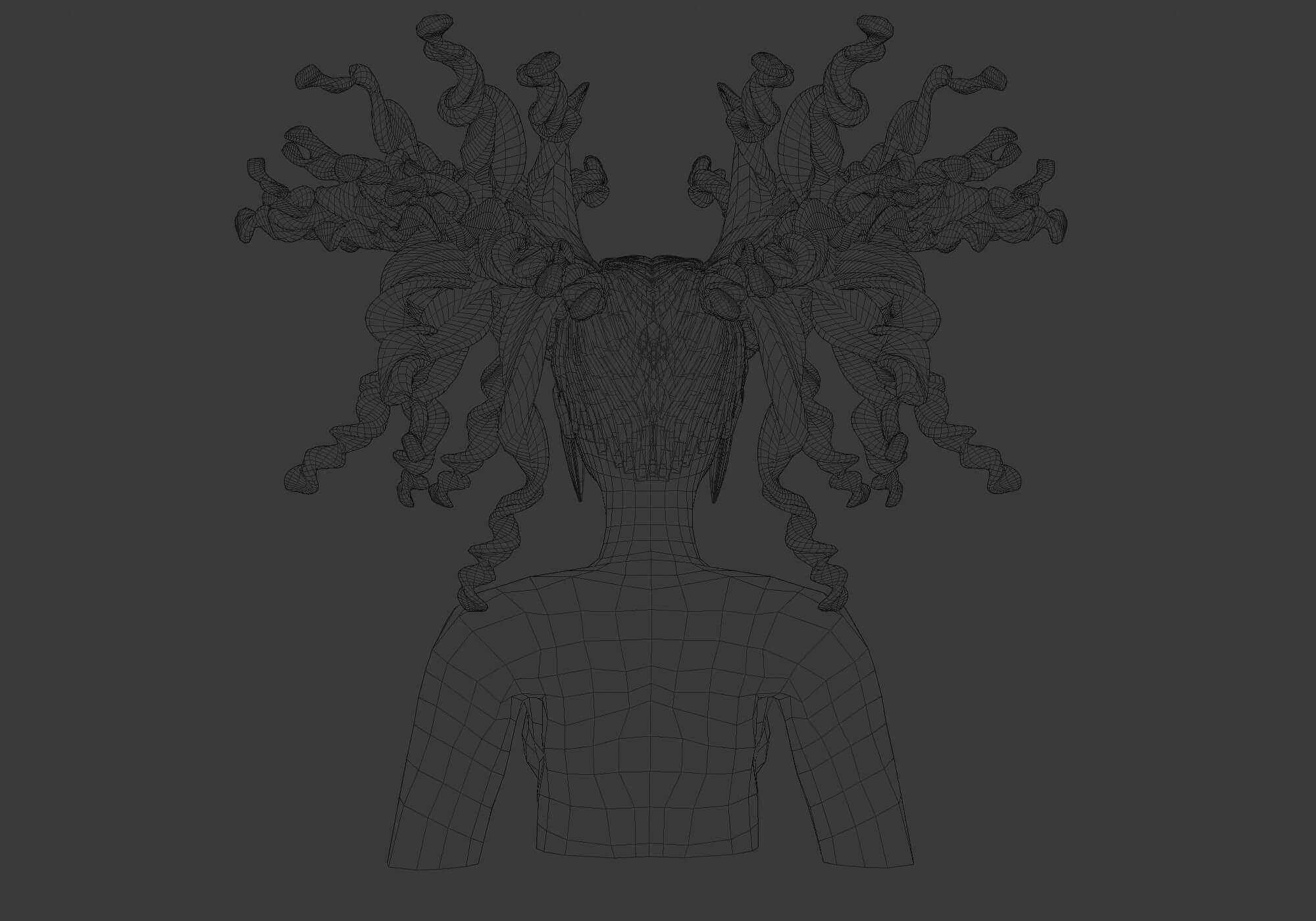 Big Crazy Hairstyle V70493 - 3D Model by nickianimations