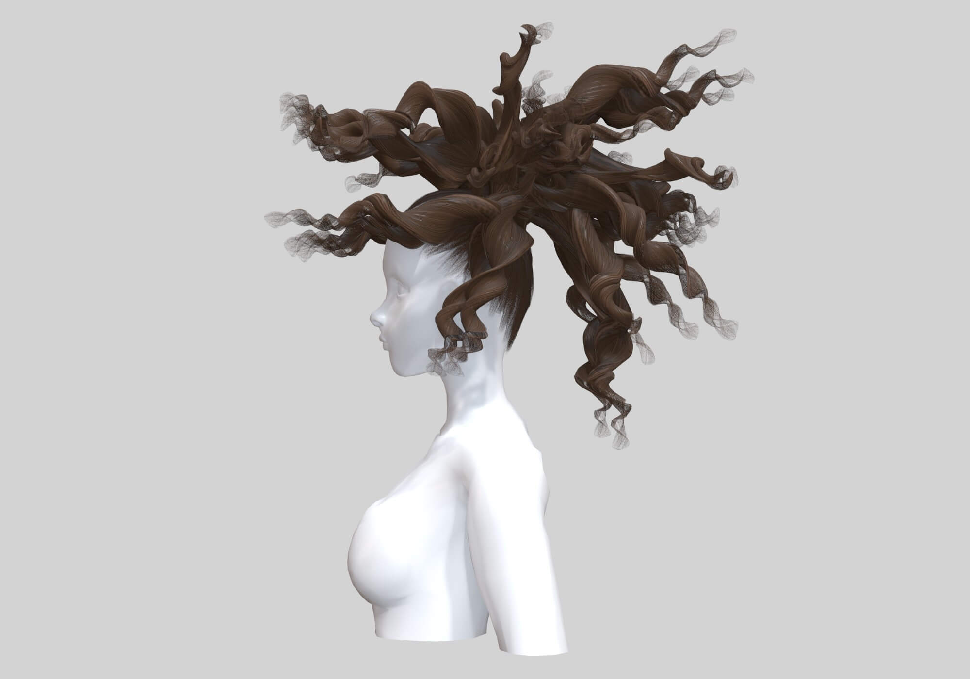 Big Wild Hairstyle V69021 - 3D Model by nickianimations