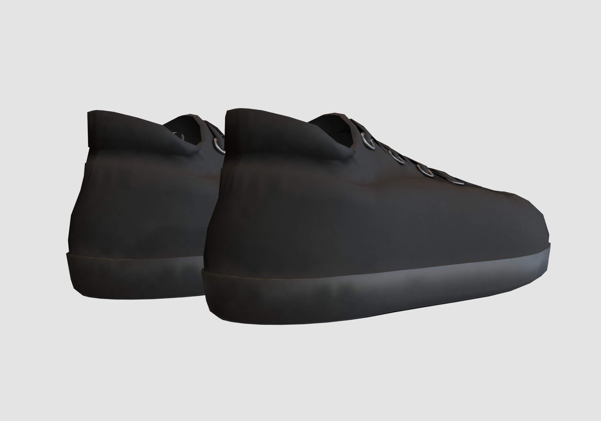 Black Basic Shoes - 3D Model by nickianimations