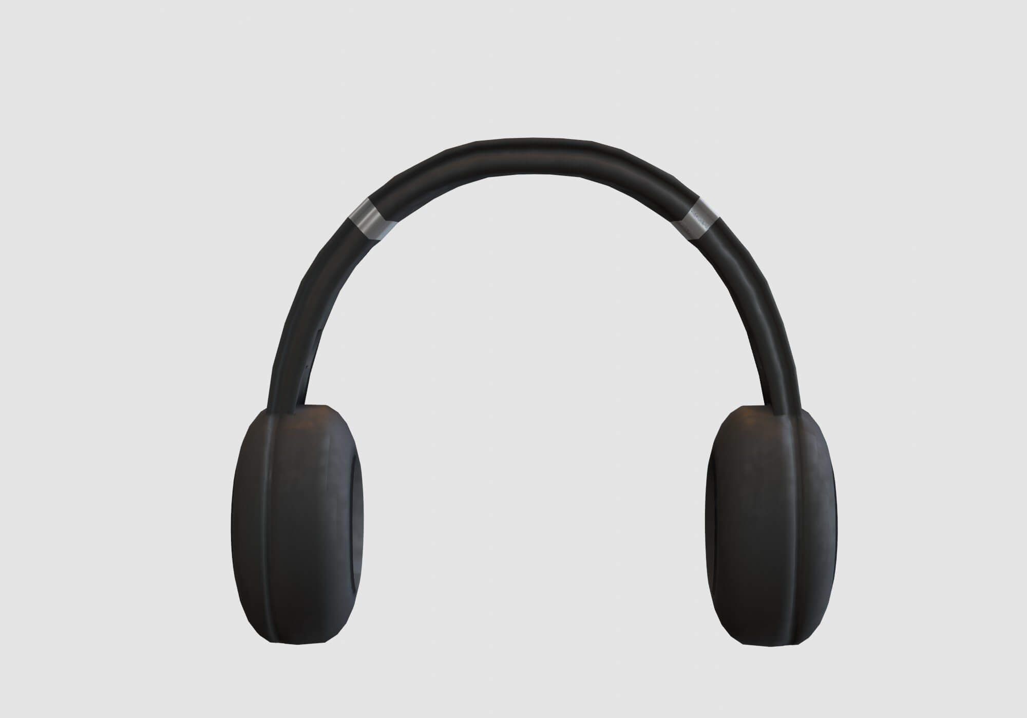Black Simple Headphones - 3D Model by nickianimations
