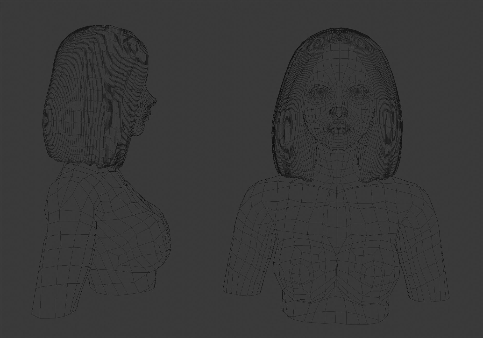 Blond Bob Hairstyle v27877 - 3D Model by nickianimations