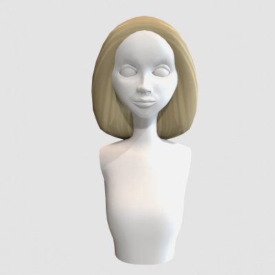 Blond Short Hairstyle - 3D Model by nickianimations