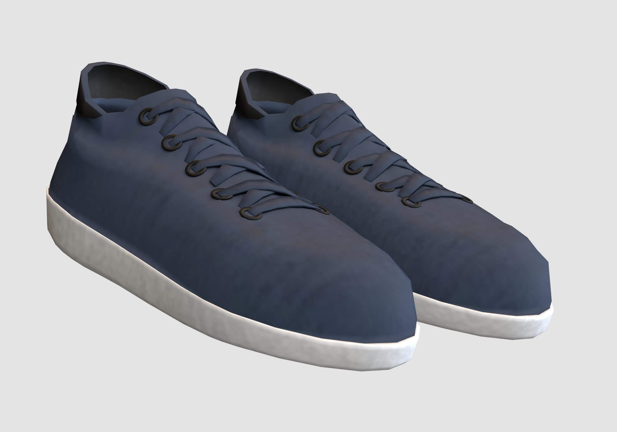 Blue Basic Shoes - 3D Model by nickianimations