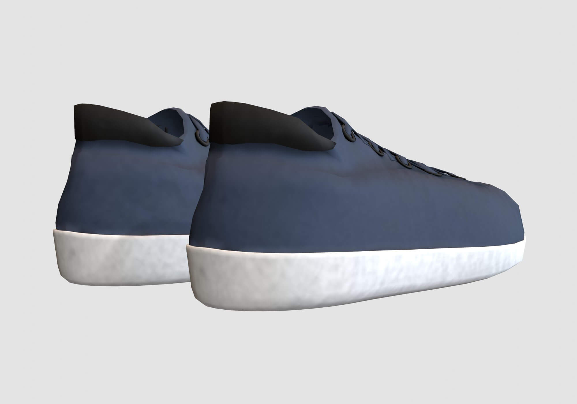 Blue Basic Shoes - 3D Model by nickianimations