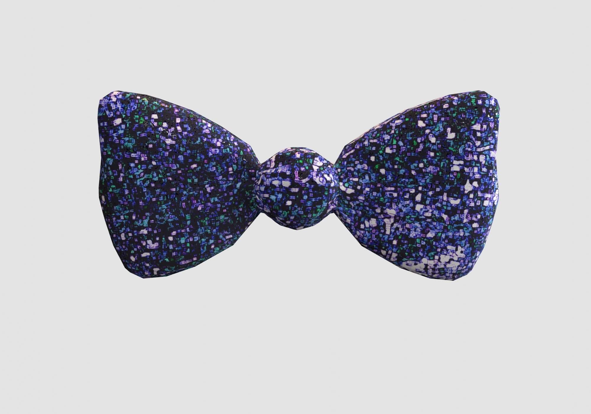 Blue Glitter Ribbon - 3D Model by nickianimations