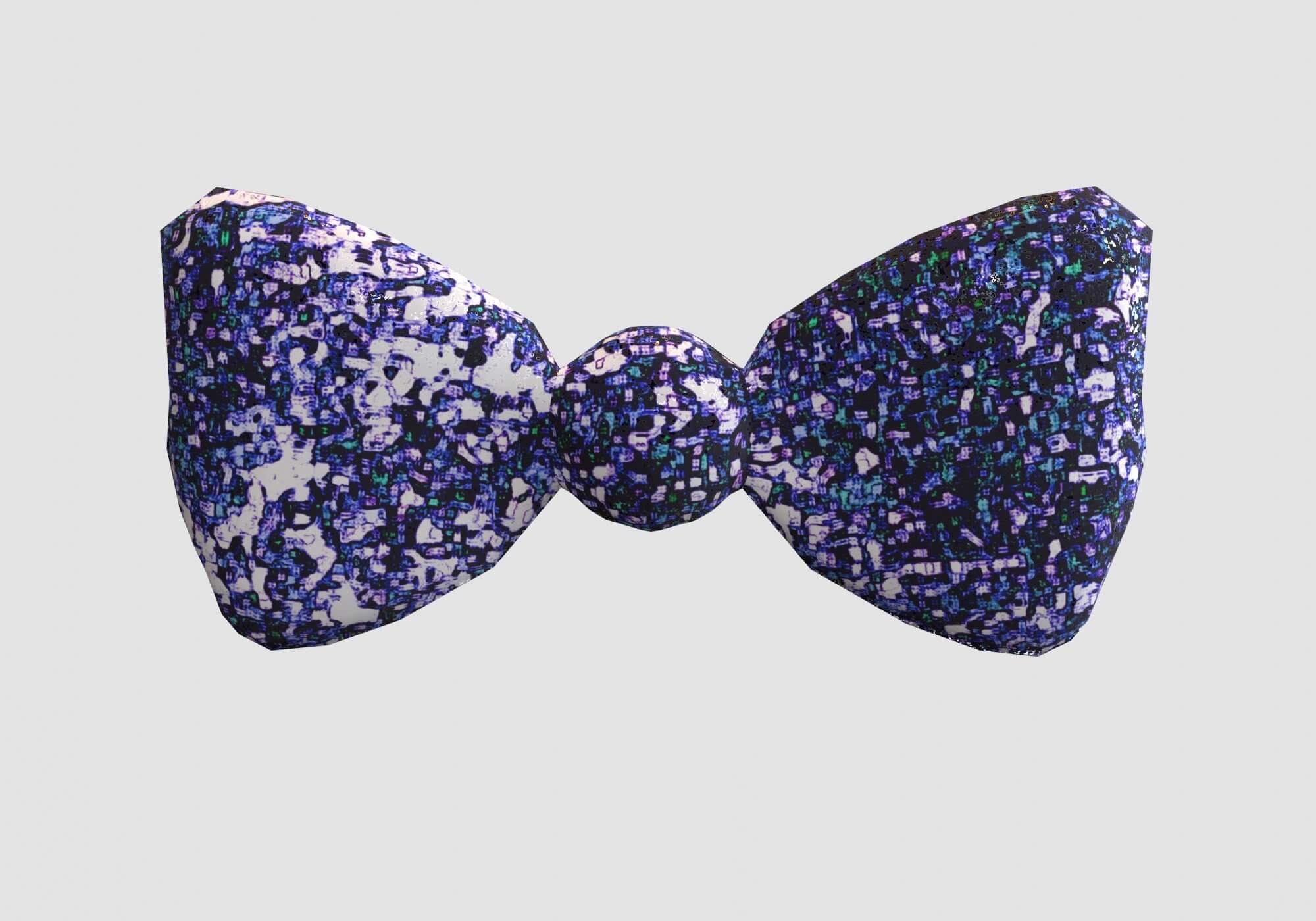 Blue Glitter Ribbon - 3D Model by nickianimations