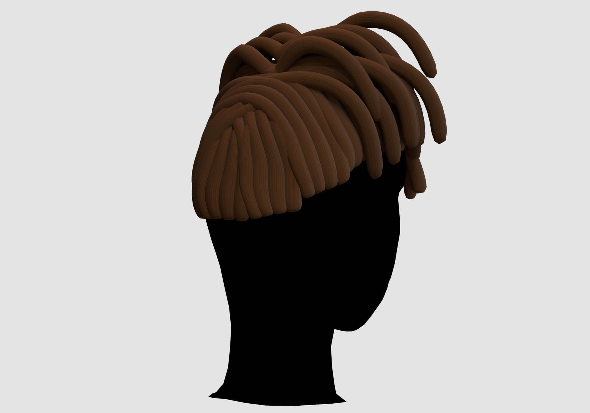 Braids Cartoon Hairstyle - 3D Model by nickianimations