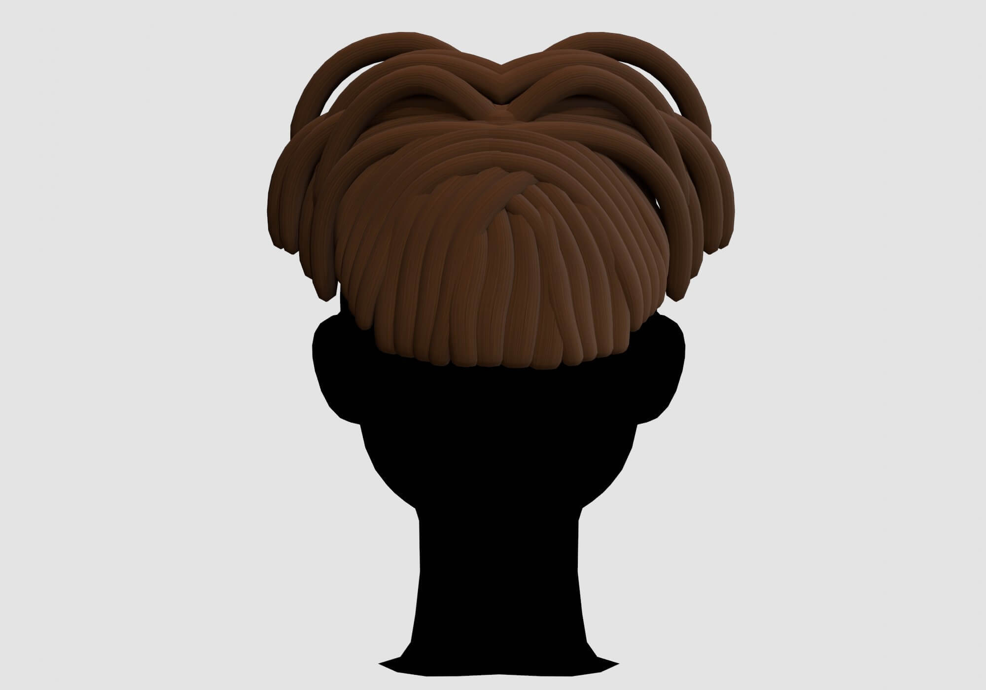 Braids Cartoon Hairstyle - 3D Model by nickianimations